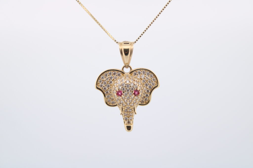 Gold Elephant Face - Eastpoint Jewelry